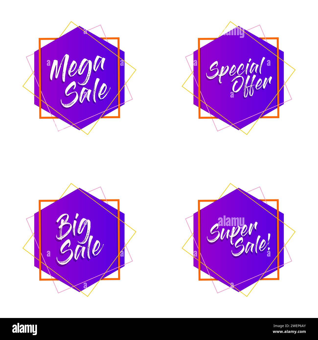 Modern gradient promotion ribbon banner, price tag, sticker, badge ...