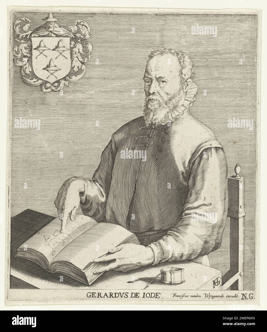 Portrait of Gerard de Jode, 1624 - 1679 print Portrait of a man ...