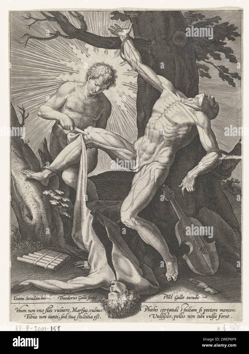Apollo Vilt Marsyas, Theodoor Galle, After Jan van der Straet, 1581 ...