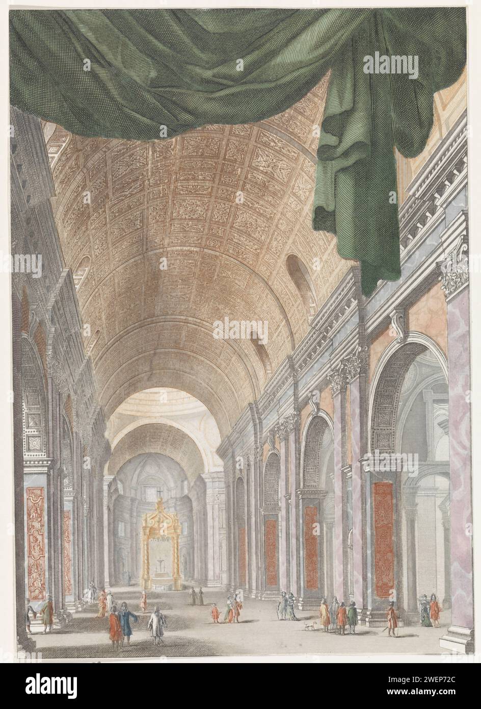 Interior of the St. Peter's Basilica in Rome, Anonymous, 1688 - 1698 ...