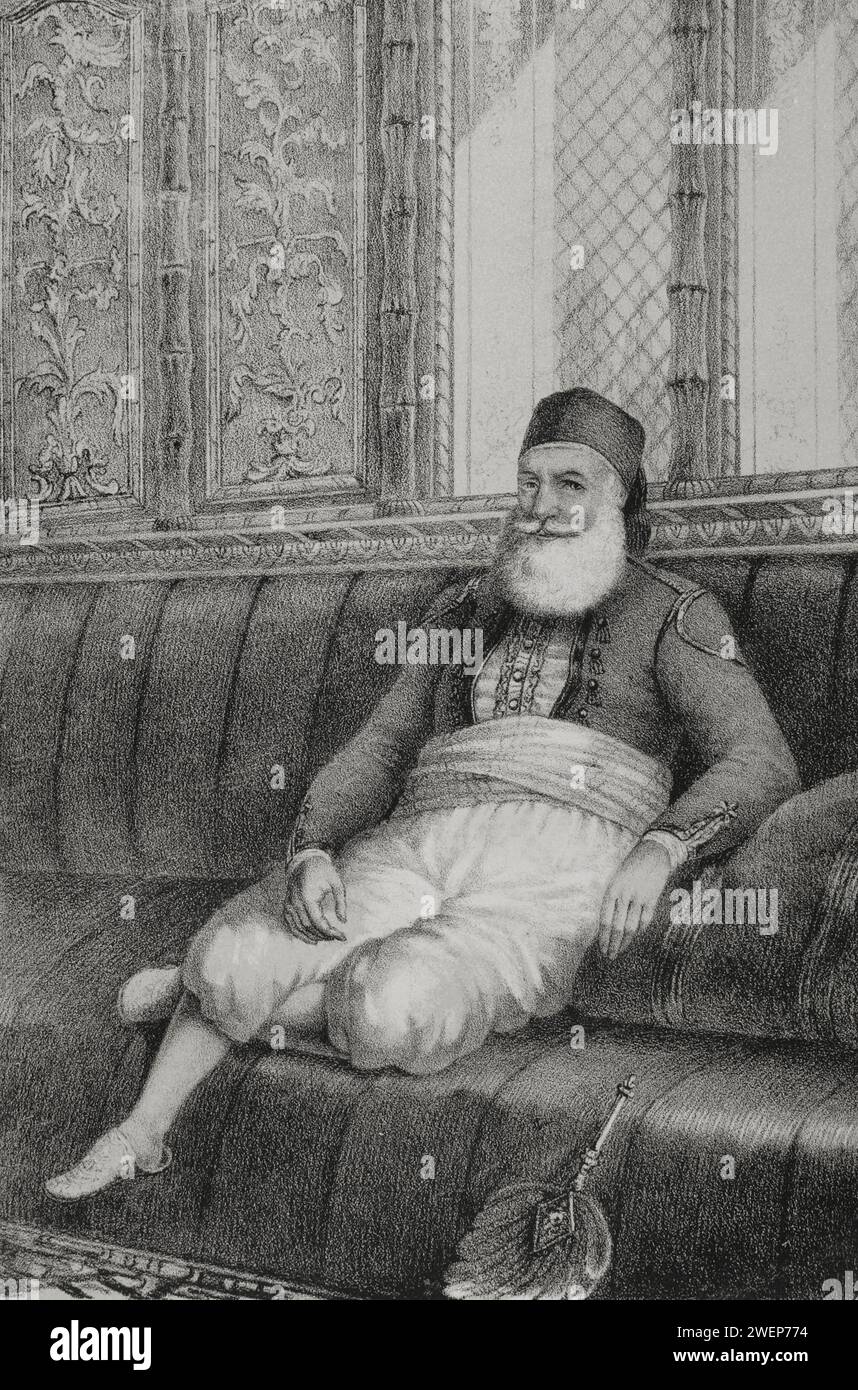 Muhammad Ali (1769-1849). Pasha of Egypt from 1805 to 1848. Portrait ...