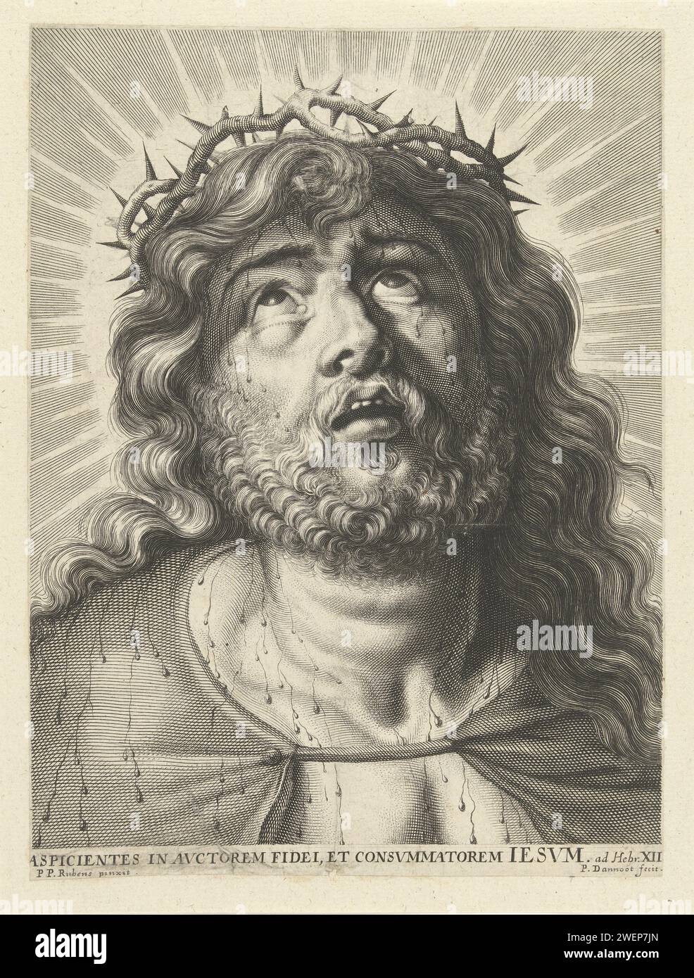 Head of Christ with Doornenkroon, Peter Dannoot, After Peter Paul ...