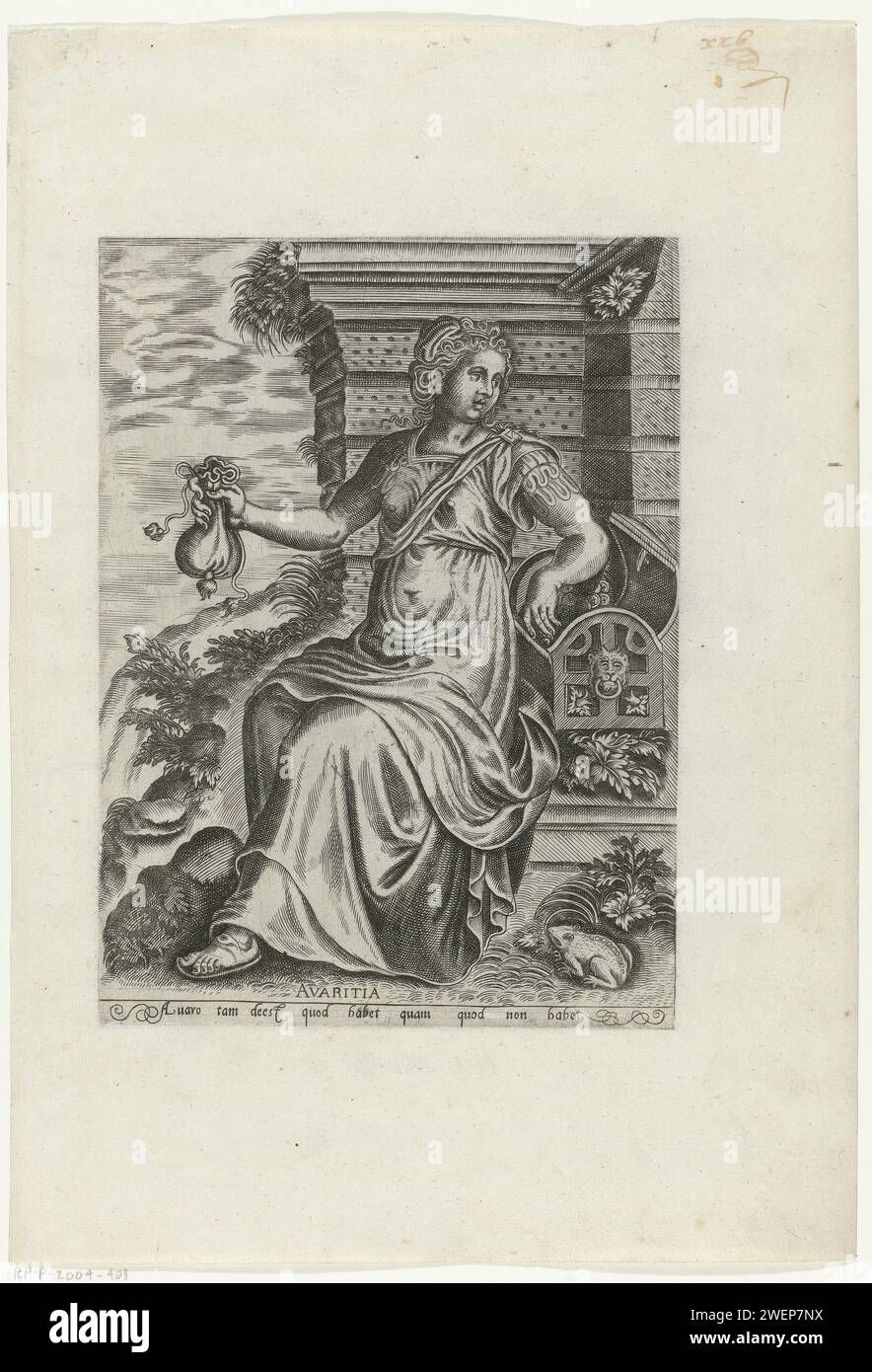 Greed, 1575 print Personification of stinginess in the form of a woman ...