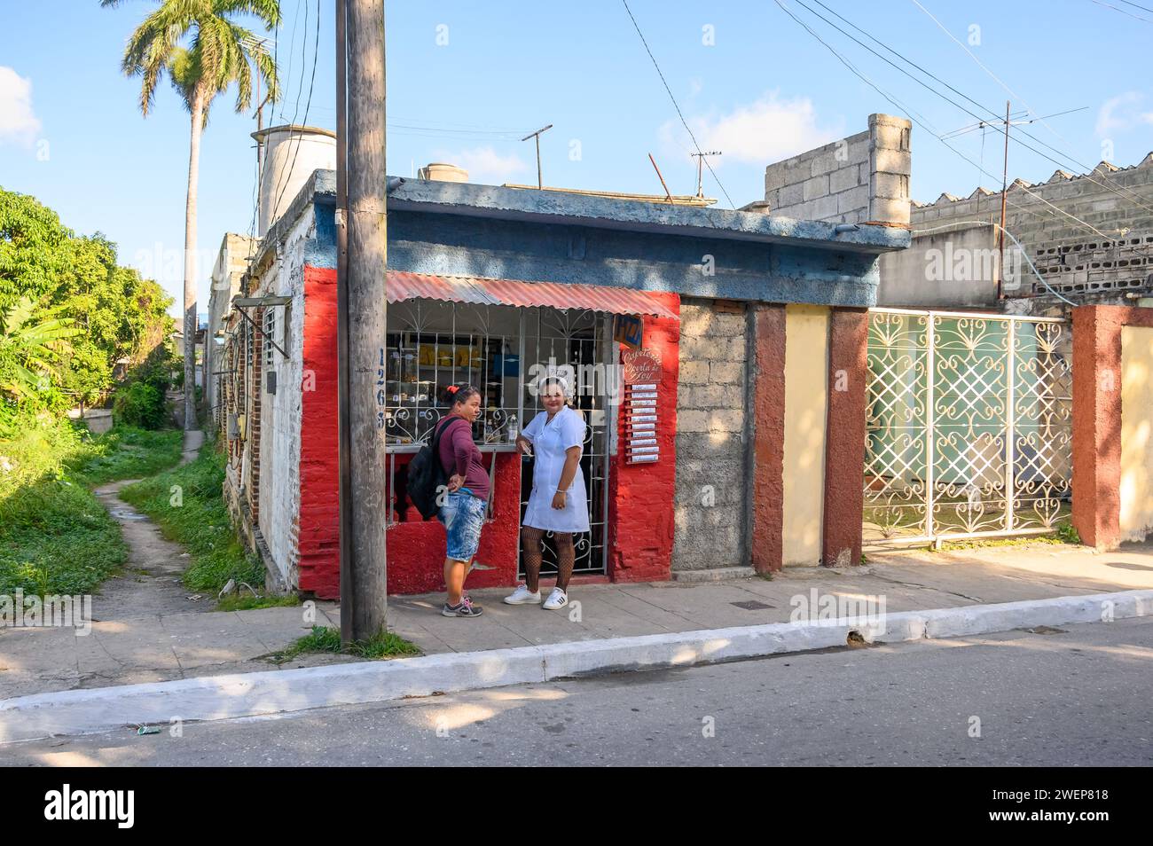 nurse and woman in a private cafeteria in a house, santa clara city ...
