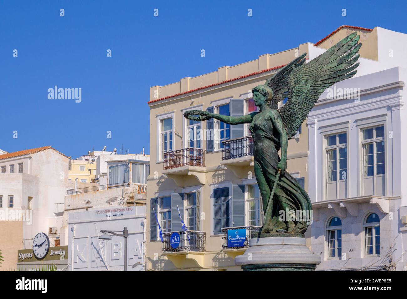 Ermoupoli, GR - 9 August 2023: Ermoupoli National Resistance Monument ...
