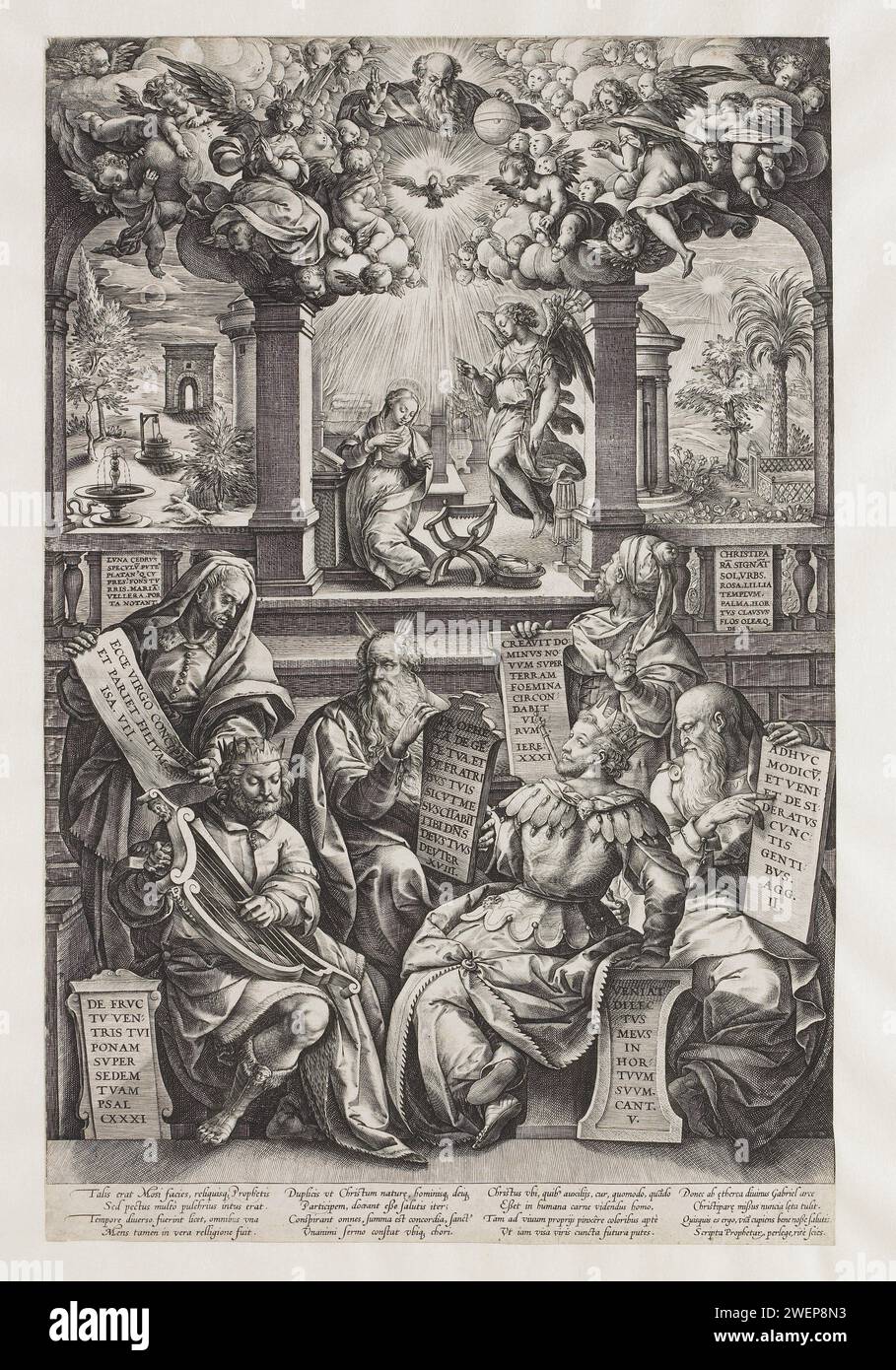 Six prophets and the proclamation to Maria, 1575 - 1585 print The six ...