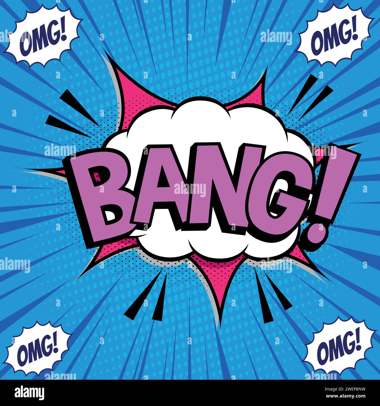 Bang text pop art style vector image Stock Vector Image & Art - Alamy