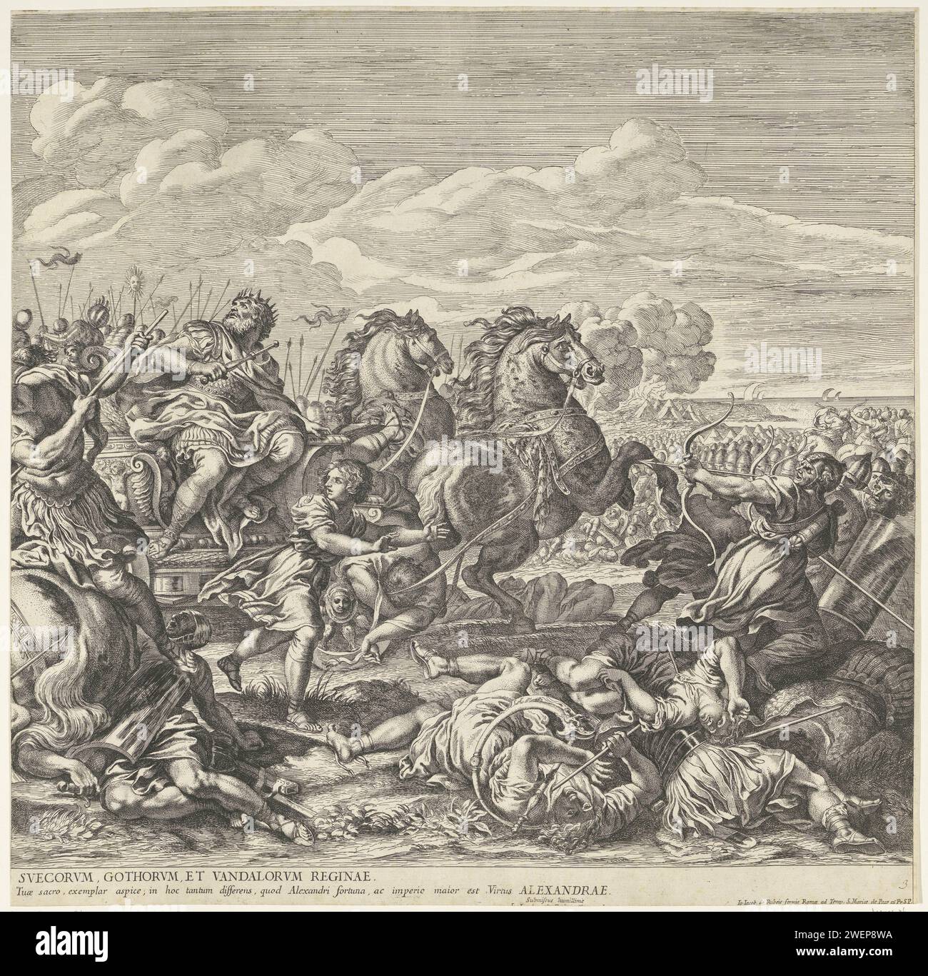 Battle of Arbela (judge part), Pietro Aquila, After Pietro da Cortona ...