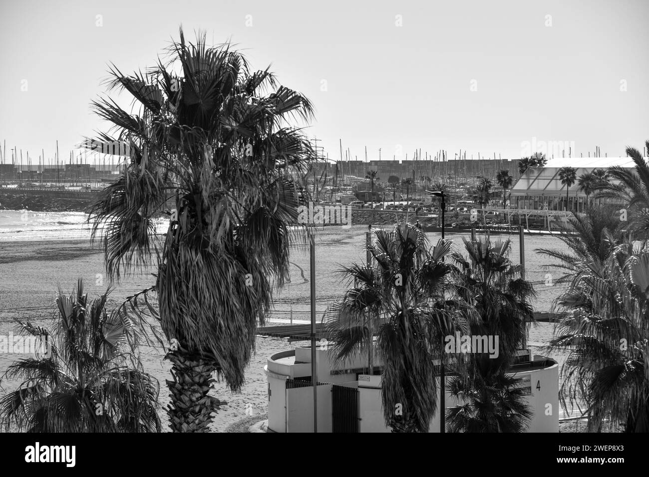 Sea front beach promenade Black and White Stock Photos & Images - Alamy
