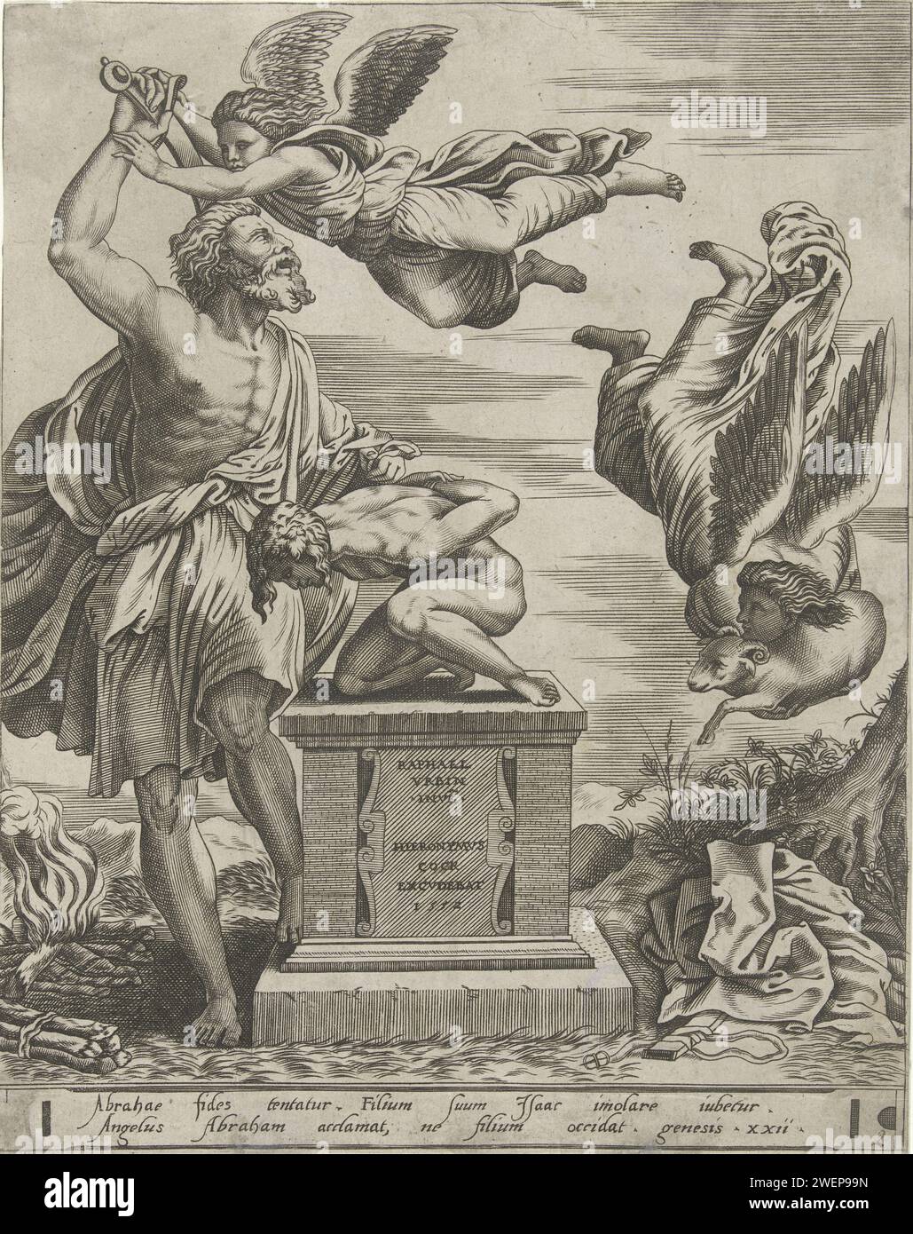 Offer from Isaak, Pieter van der Heyden, After Rafaël, 1552 print ...