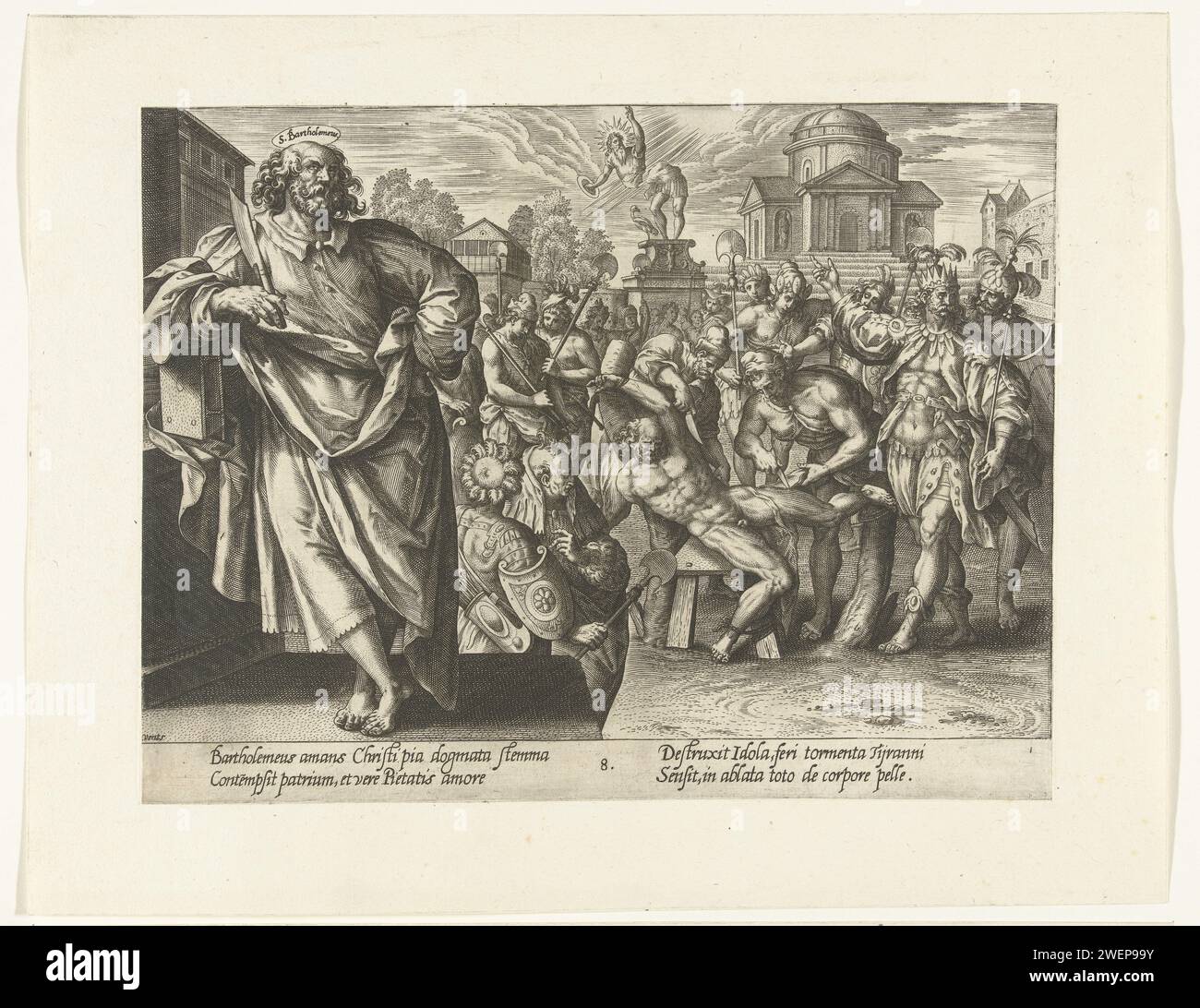 The martyrdom of Bartholomeus, 1577 - 1582 print Bartholomeus is ...