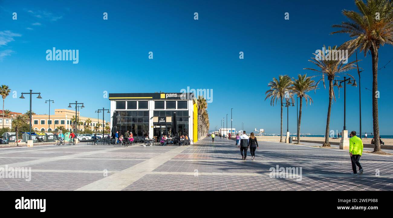 2023 Spain, Valencia Beach Promenade Stock Photo - Alamy