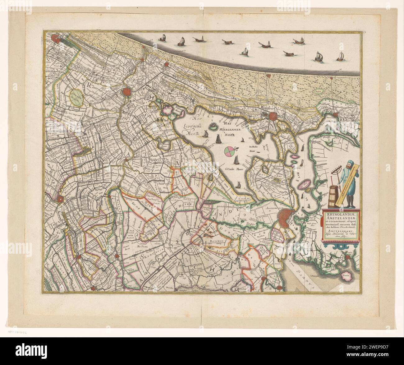 Map of Rijnland and Amstelland, Anonymous, After Balthasar Florisz. Van ...