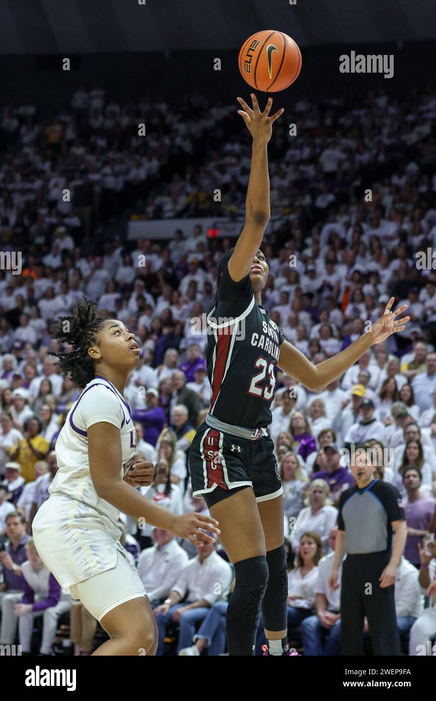 Baton Rouge, LA, USA. 25th Jan, 2024. South Carolina's Bree Hall (23 ...