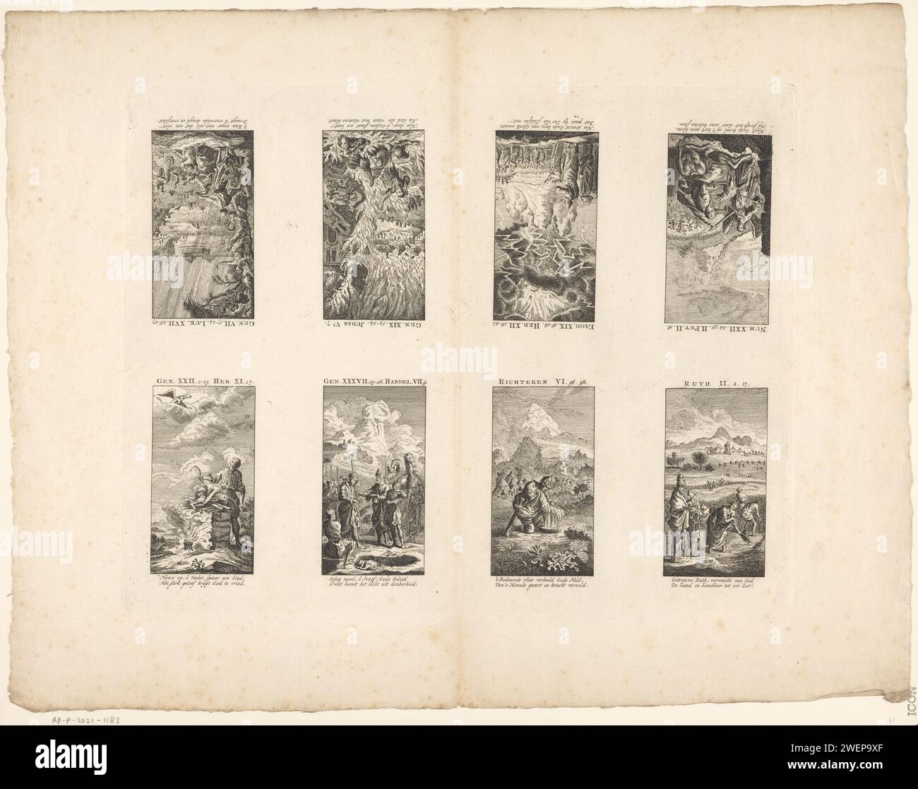Eight Bible performances, Anonymous, c. 1720 - c. 1790 print The ...