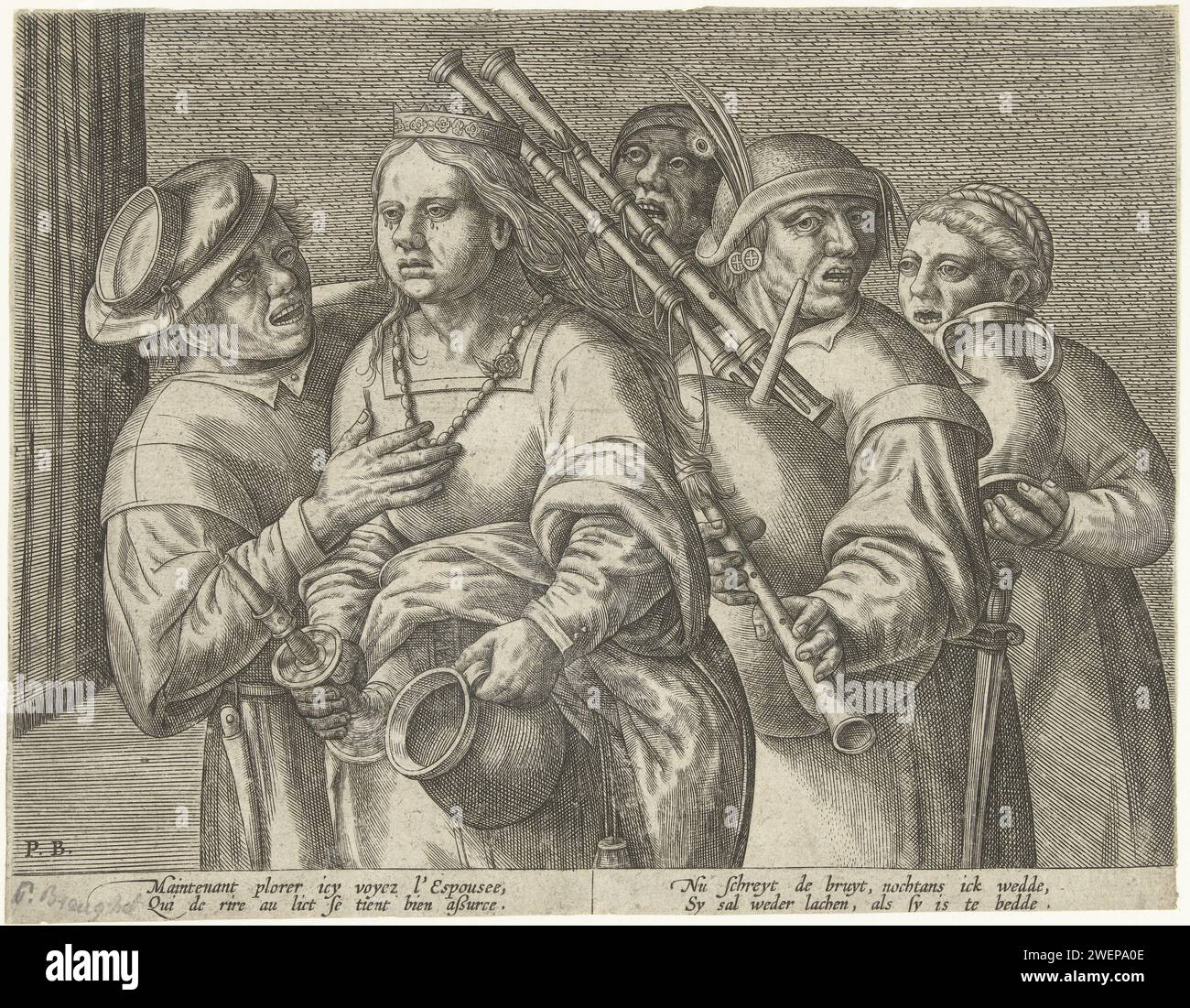 The evening of the marriage, Peeter Baltens, 1540 - 1584 print After ...