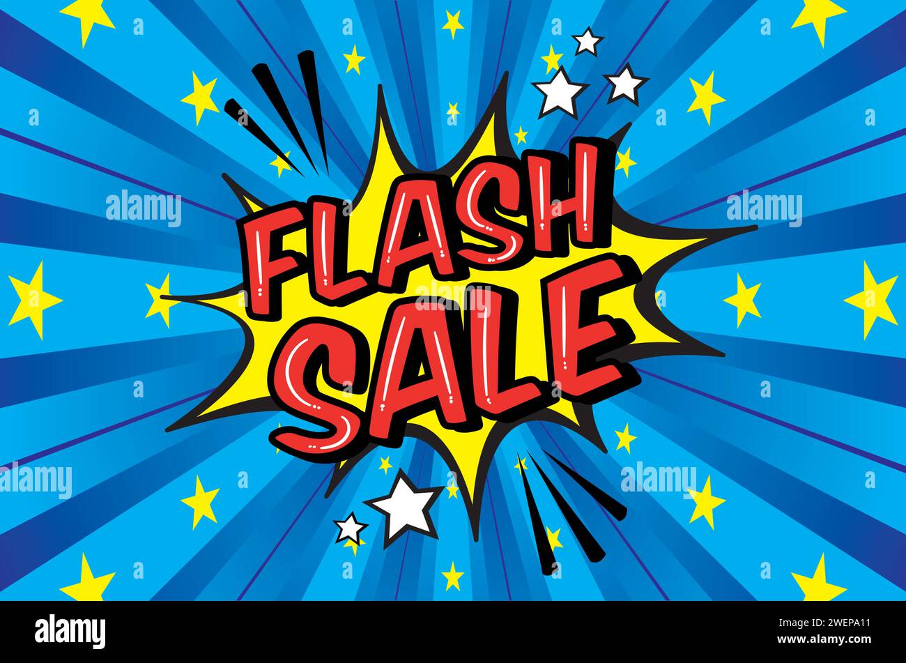 flash sales pop art huge sales text pop vector image Stock Vector Image ...