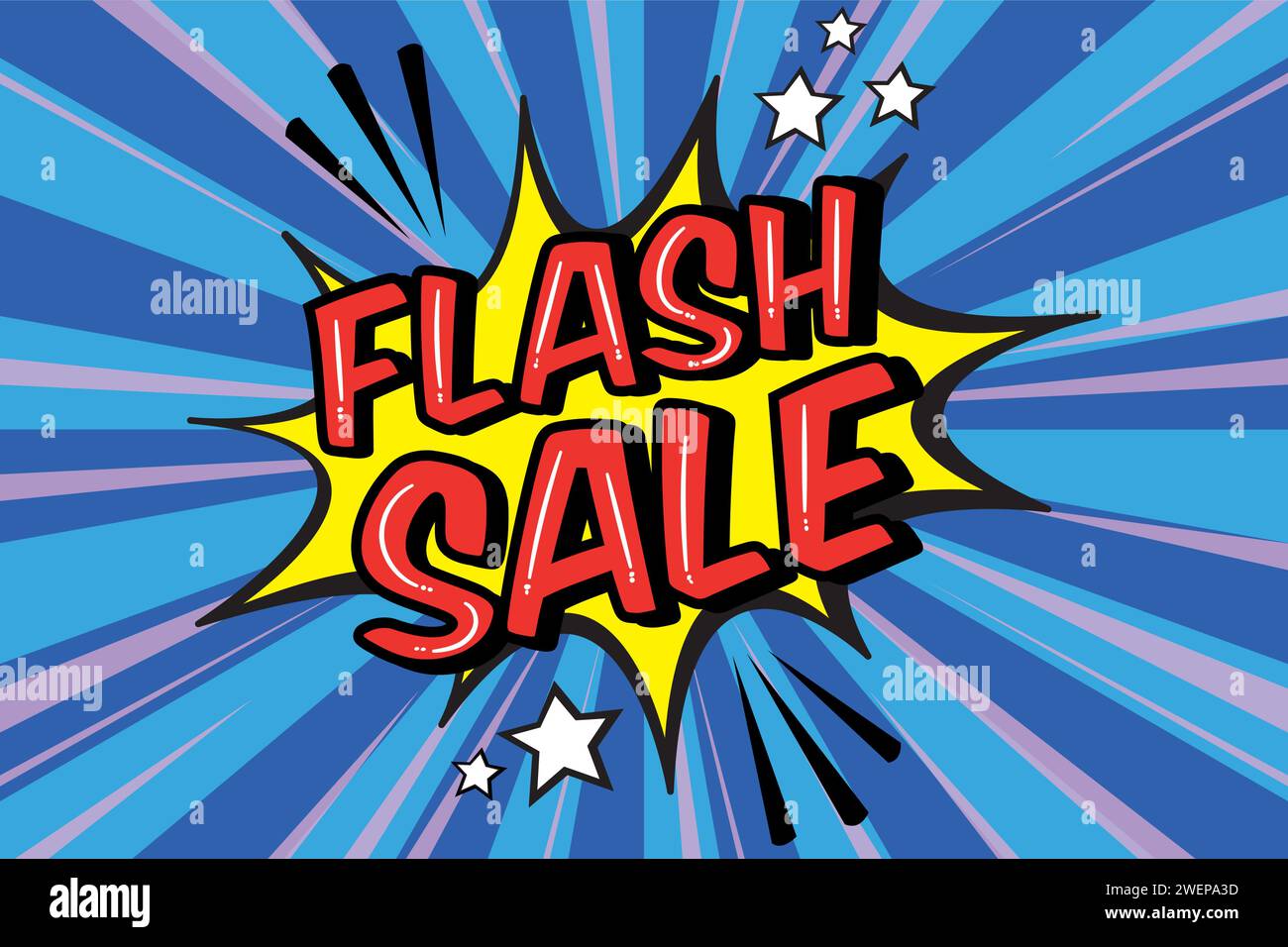 flash sales pop art huge sales text pop vector image Stock Vector Image ...