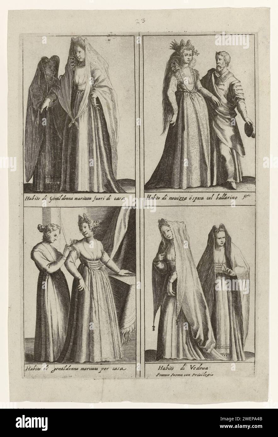 Habit of gentle woman married out of cas (...), 1610 print Four images ...