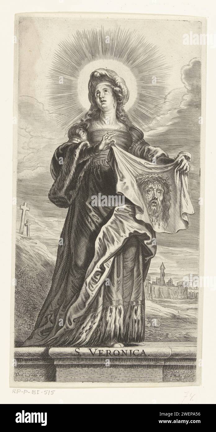 Holy Veronica with sweat cloth (Sudarium), Pieter de Bailliu (I), After ...