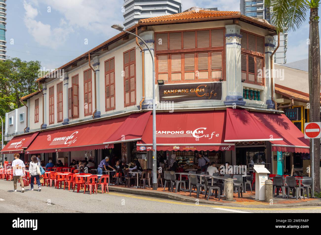 Kampong Glam Cafe on the corner of Bussorah Street and Baghdad Street ...