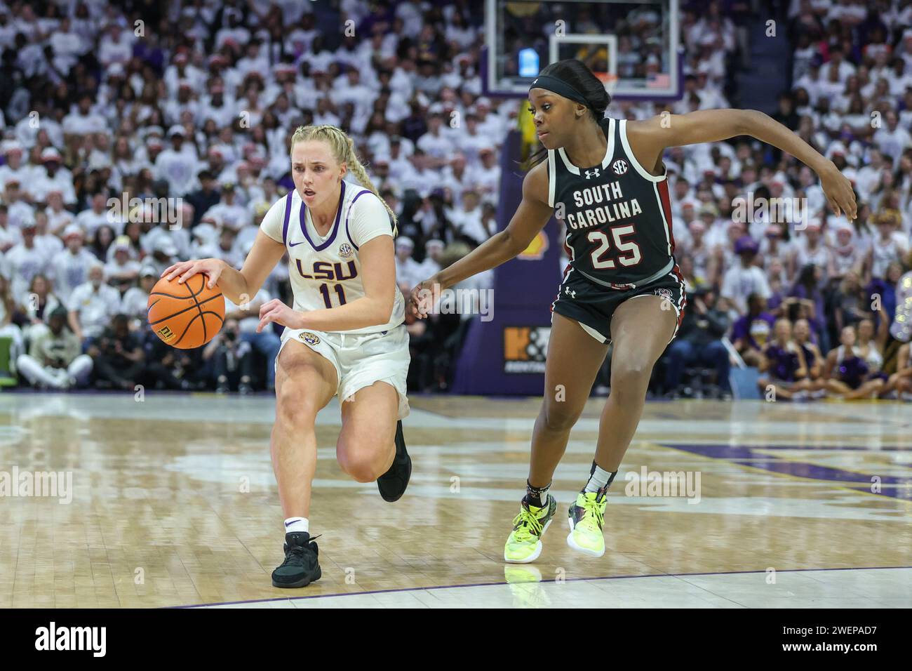 Baton Rouge, LA, USA. 25th Jan, 2024. LSU's Hailey Van Lith (11 ...