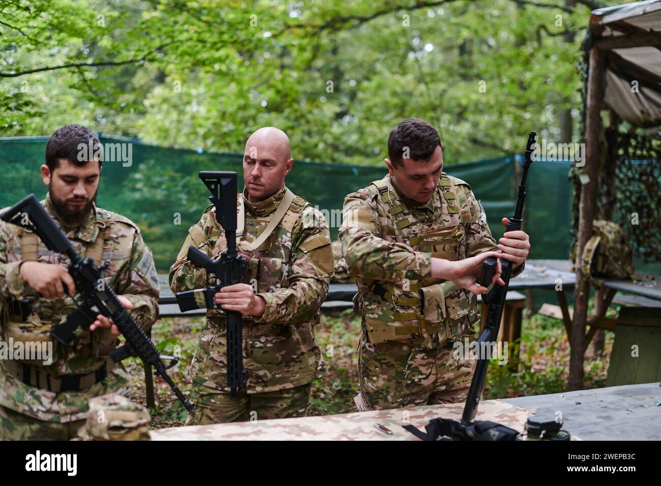 An elite military unit prepares for a hazardous forest operation ...