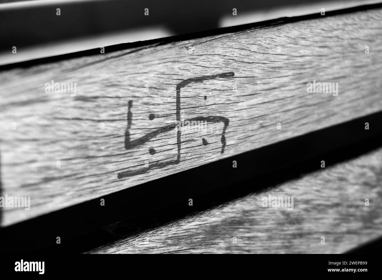 Swastika nazi graffiti Black and White Stock Photos & Images - Alamy