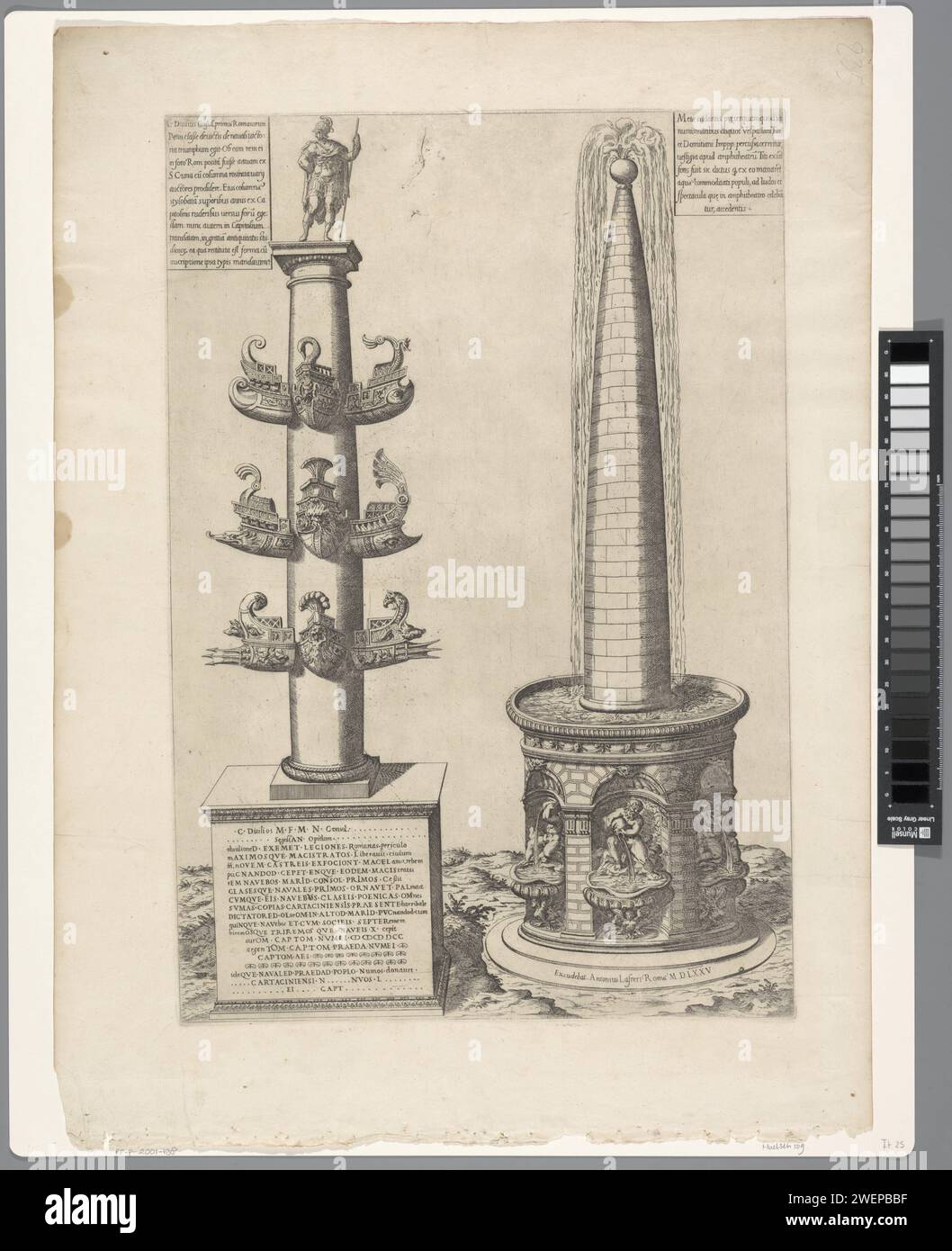 Column Rostrate en Meta sudans Anonymous, 1575 print Left: the Columna ...