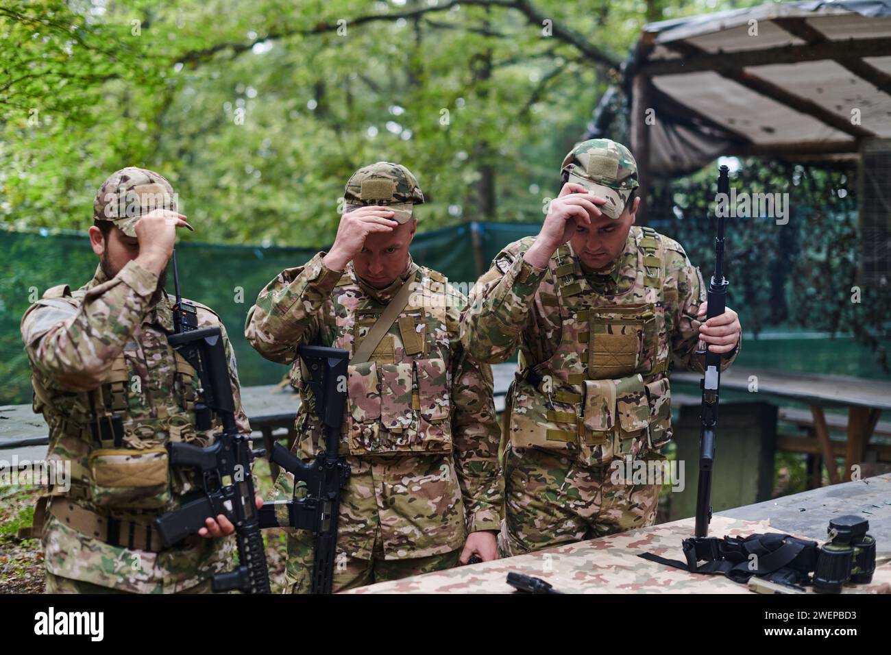 An elite military unit prepares for a hazardous forest operation ...