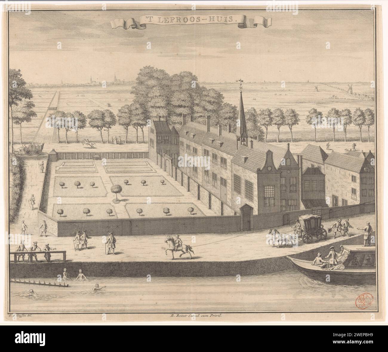 View of the Leprozenhuis in The Hague, Anonymous, After Gerrit van ...