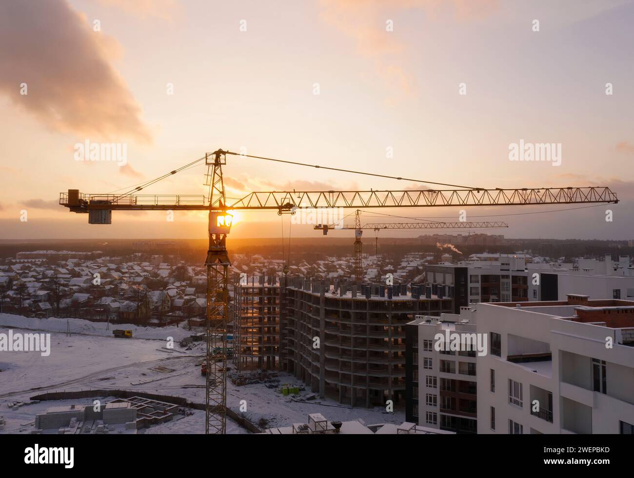 Construction site sunset area building hi-res stock photography and ...