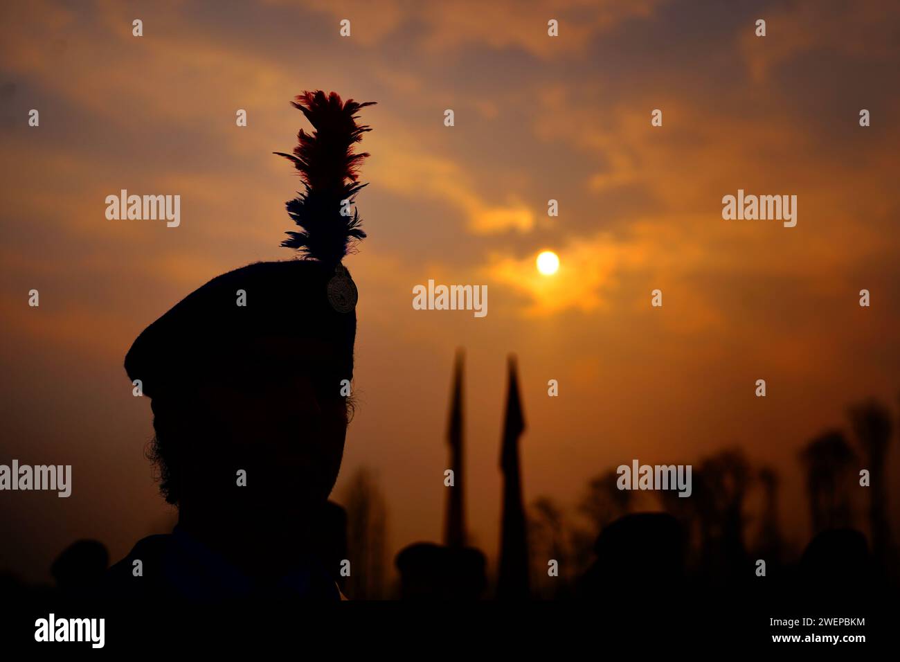 An NCC Cadet boy wears a hat on the occasion of India's Independence ...