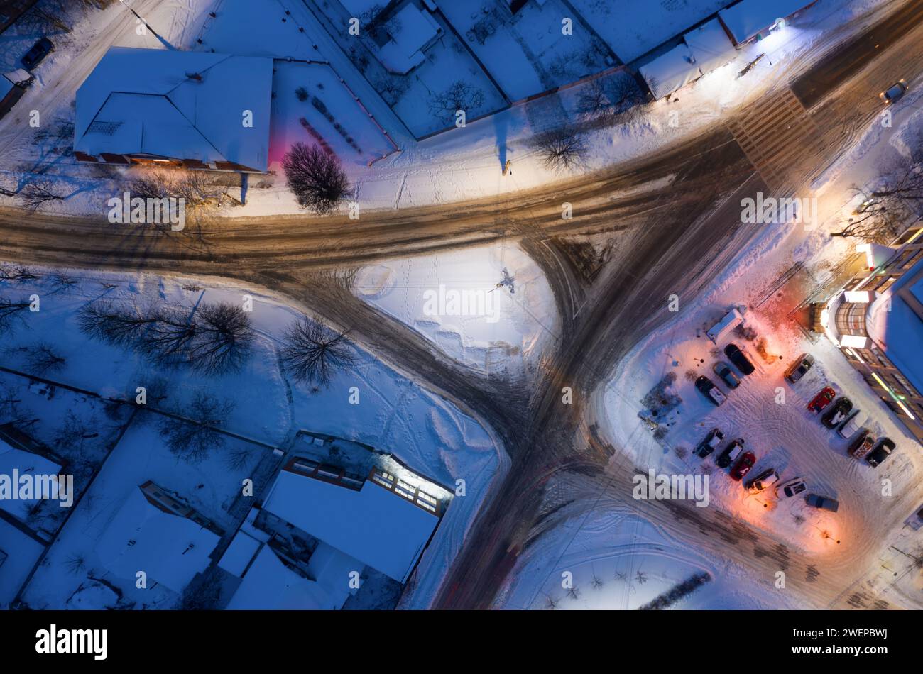 Traffic intersection aerial hi-res stock photography and images - Alamy