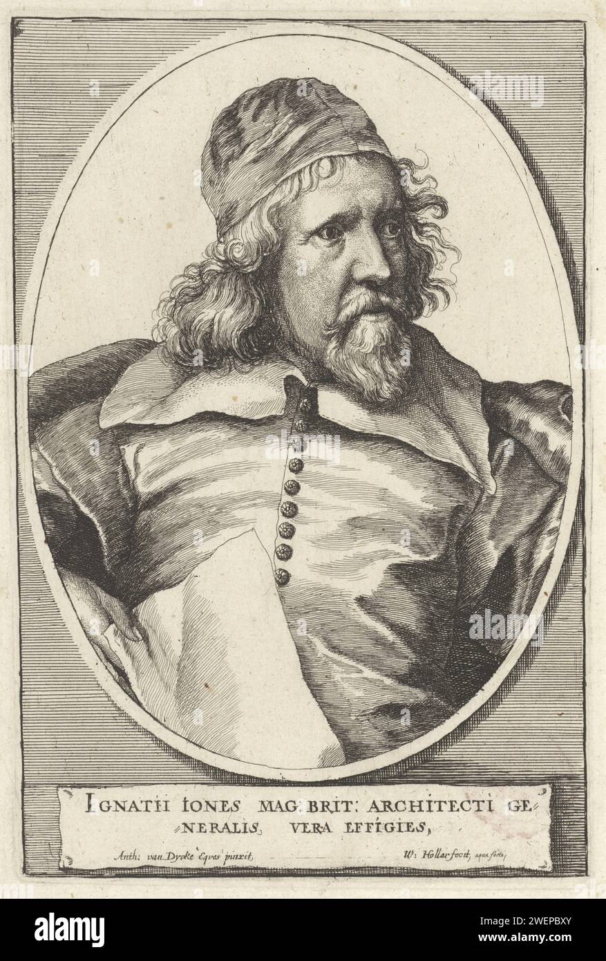 Portrait of Inigo Jones, Wenceslaus Hollar, After Anthony Van Dyck ...