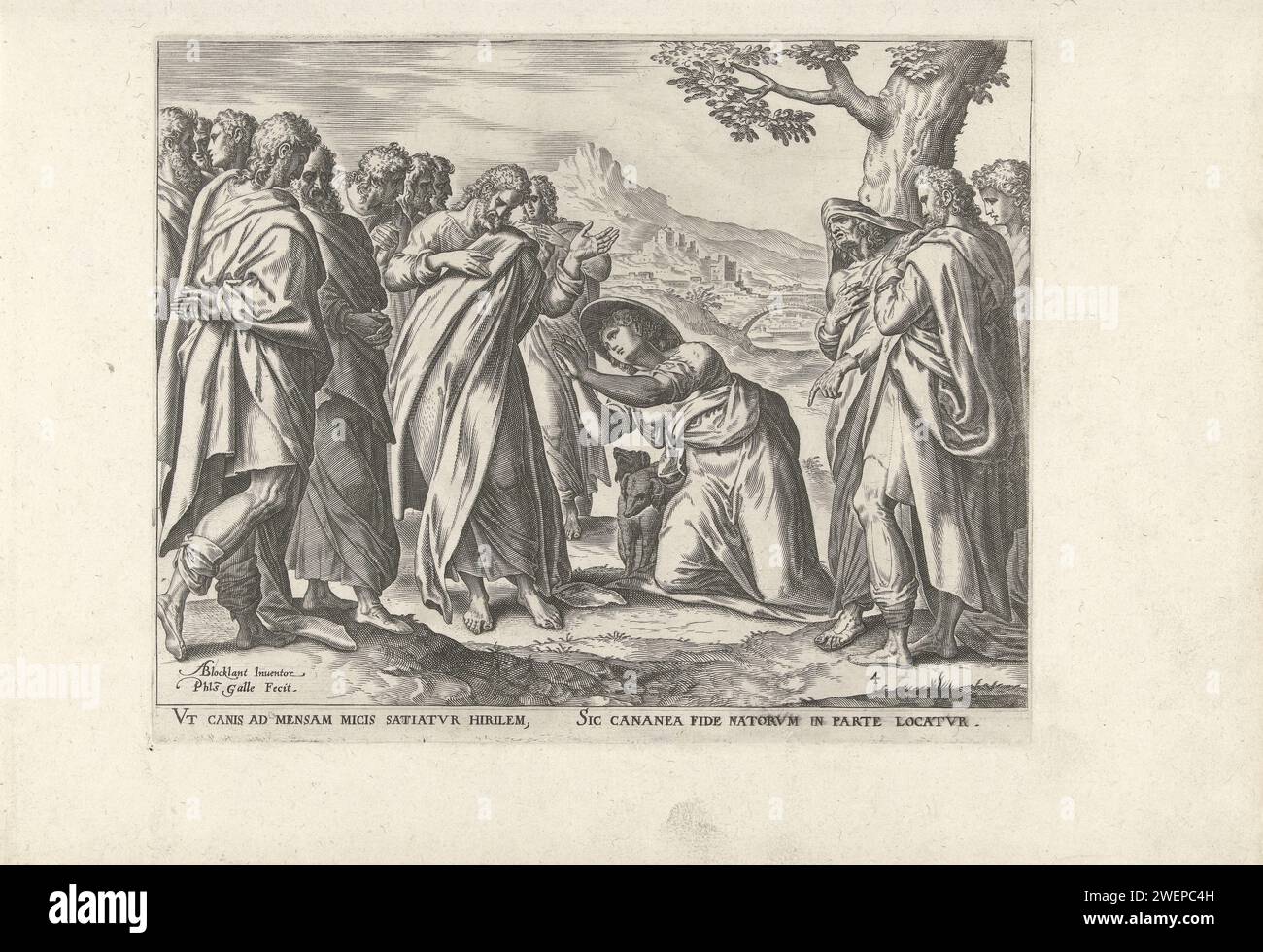 Christ and the Canaanite woman, Philips Galle, After Anthonie Blocklandt, c. 1577 - c. 1579 ...