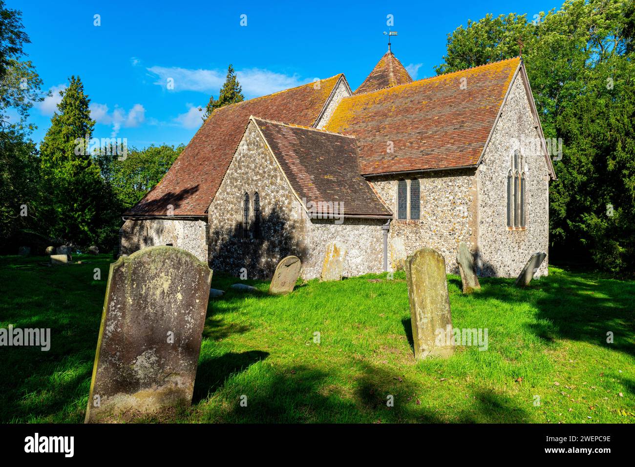 Church of St Mary in Stalisfield, near Ashford in Kent, England Stock ...