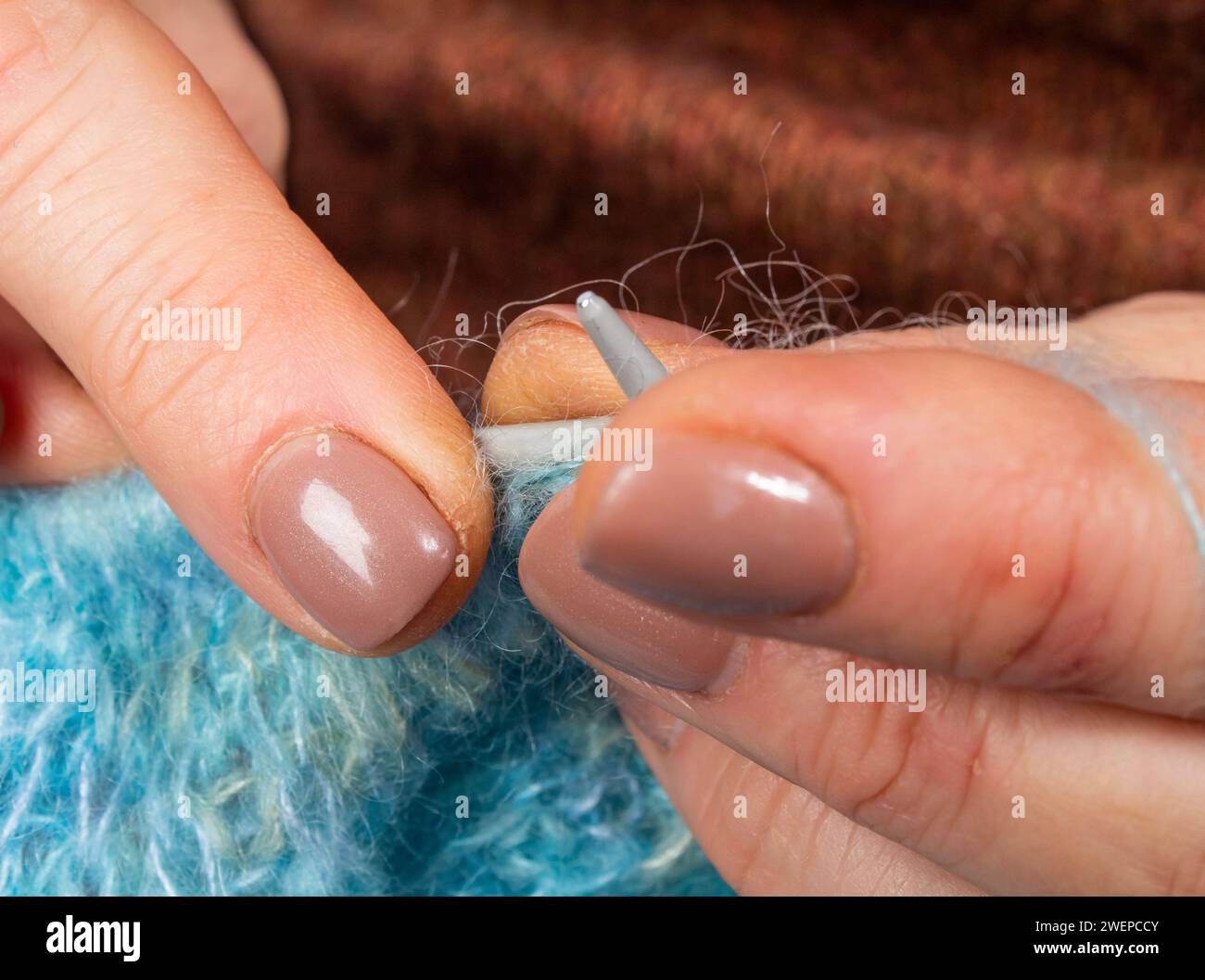 Knitting process hi-res stock photography and images - Alamy