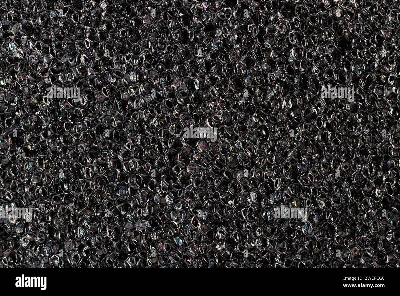 Foam rubber texture close up. High quality macro texture of dark grey ...