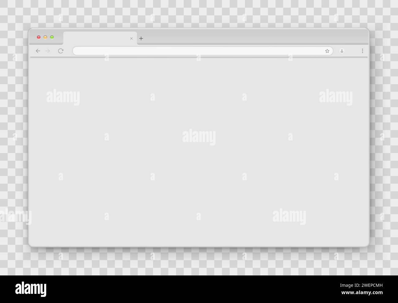 The design of the web browser window is gray on a transparent background Stock Vector Image ...