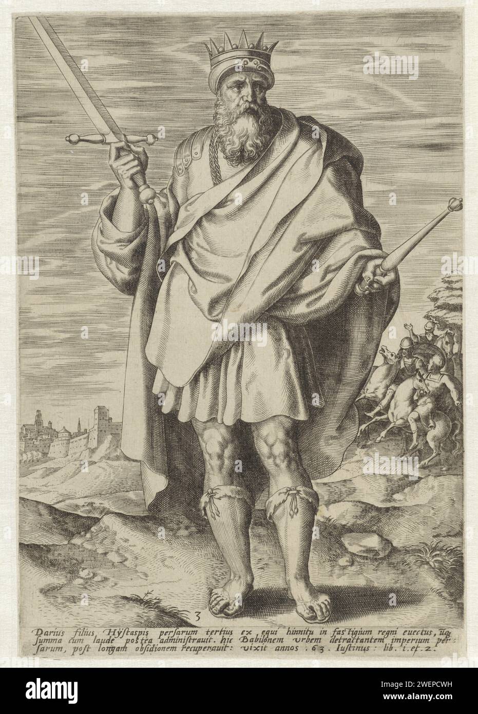 Koning Darius I, anonymous, 1547 - 1585 print King Darius I of Persia ...