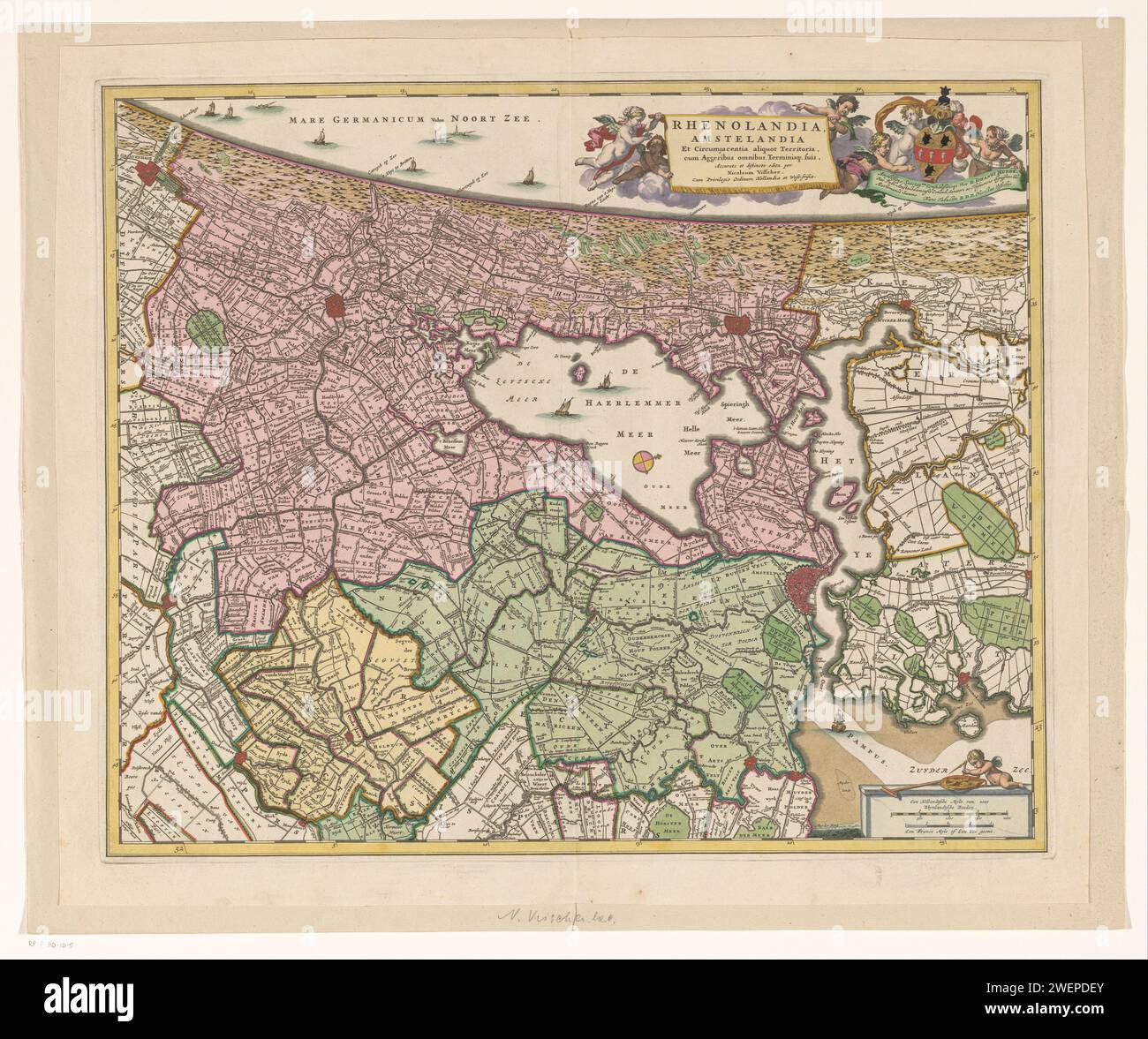 Map of Rijnland and Amstelland, Anonymous, in or after 1677 - in or ...