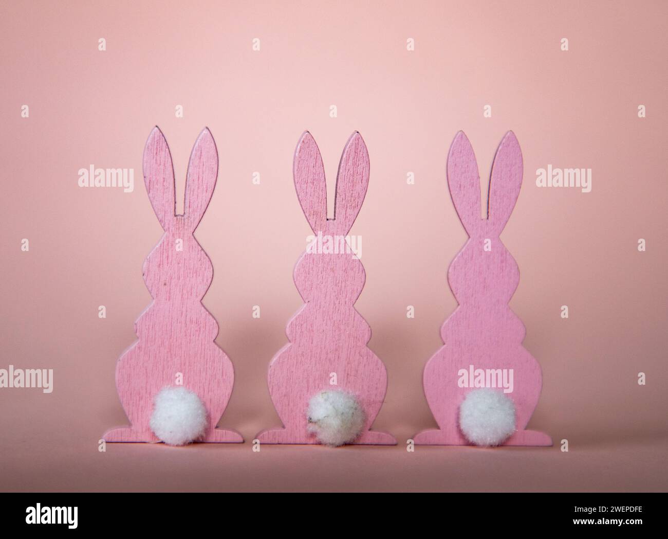 easter bunny on pink background Stock Photo - Alamy