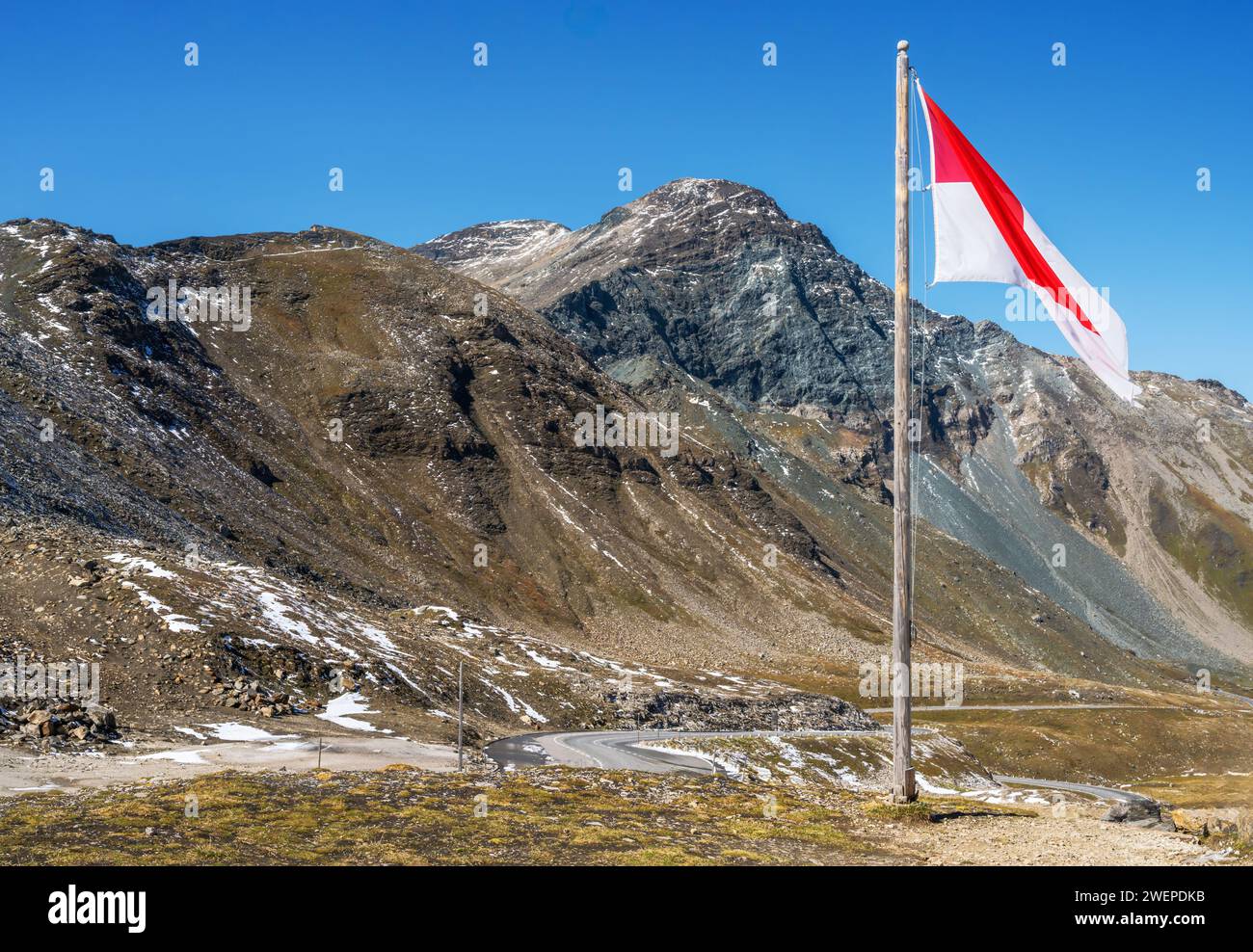 Grossglockner high alpine rouad montain pass in Hight Tauern mountain ...