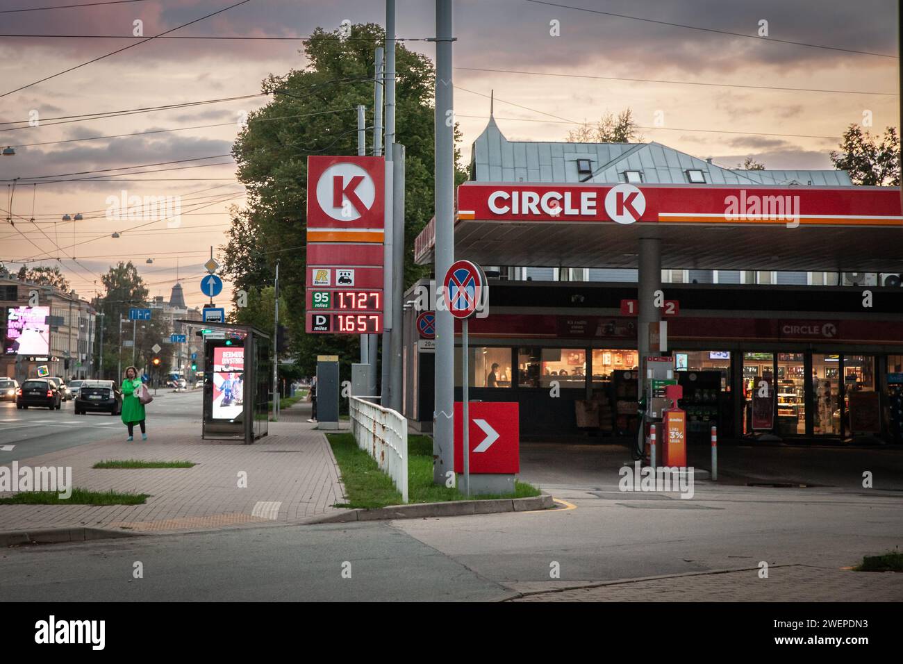 Picture of the Circle K sign on their gas station in Riga Latvia ...