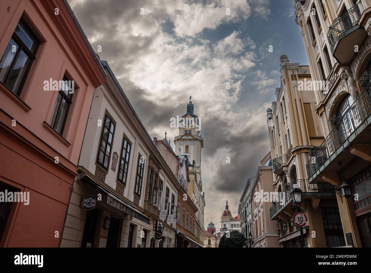 Picture of the main pedestrian street of Pecs, Kiraly utca street, at ...