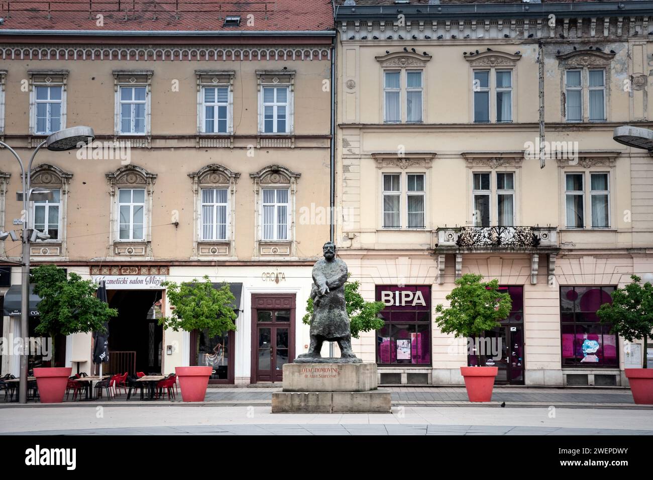 Picture of the monument to ante starcevic on the main square of Osijek ...