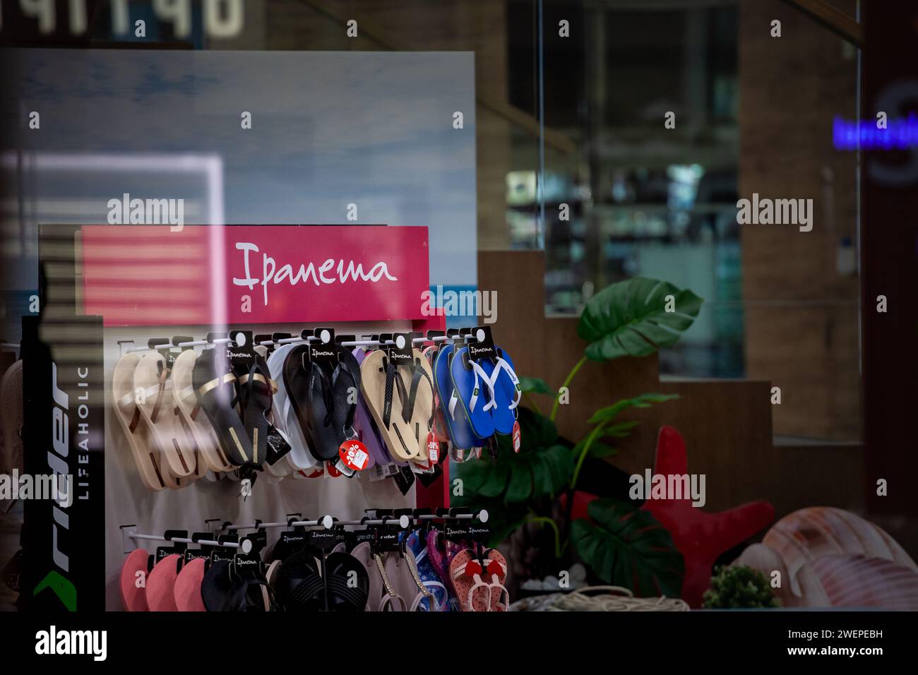 Picture of a sign with the logo of Ipanema in Belgrade, Serbia. Ipanema ...