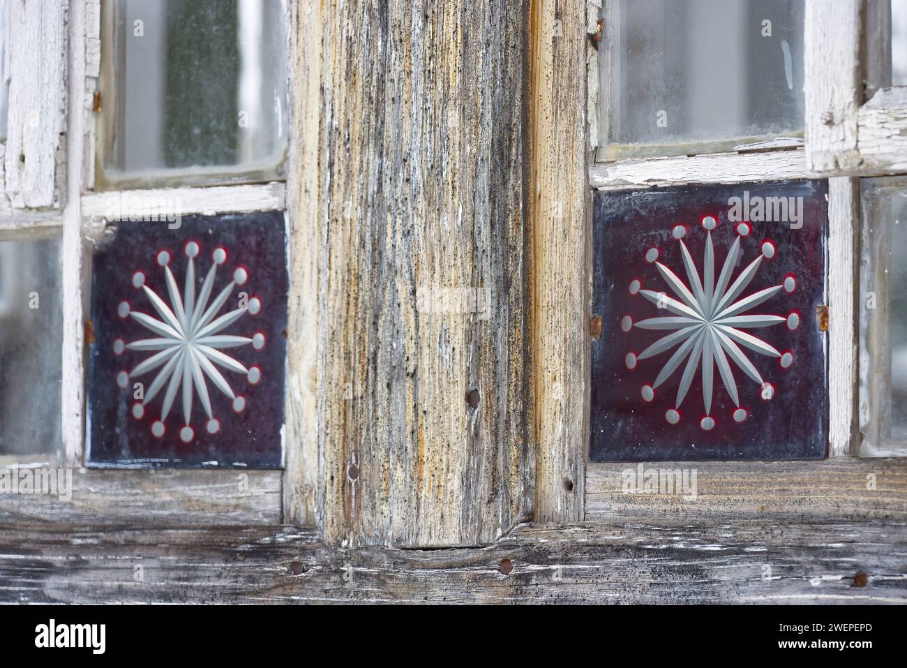 Snowflake decoration in windows hi-res stock photography and images - Alamy