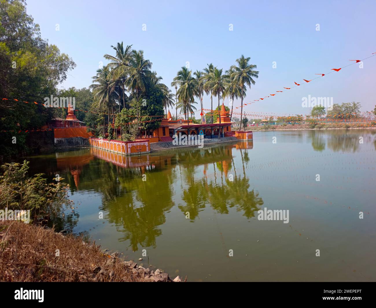 26 Jan 2024, Pune, India, Ramdara Temple that was rebuilt in 1970 by ...